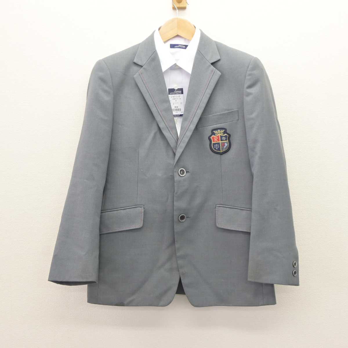 【中古】滋賀県 立命館守山中学校・高等学校 男子制服 3点 ブレザー・シャツ Sf066026 中古制服通販パレイド