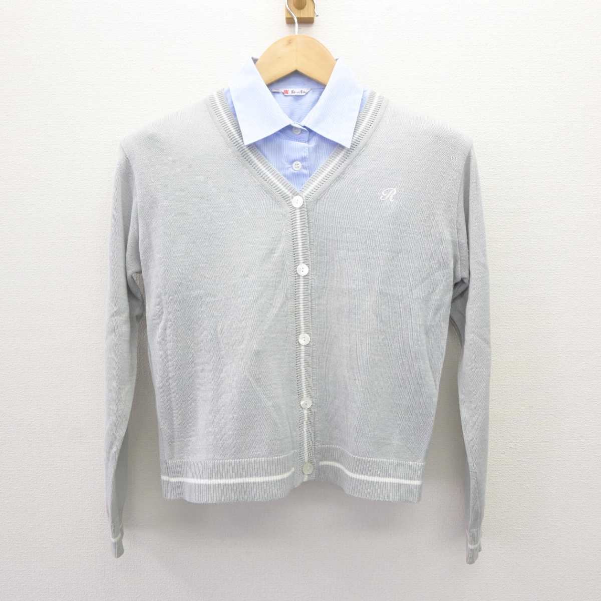【中古】大阪府 履正社高等学校 女子制服 2点 ニット・シャツ Sf066181 中古制服通販パレイド