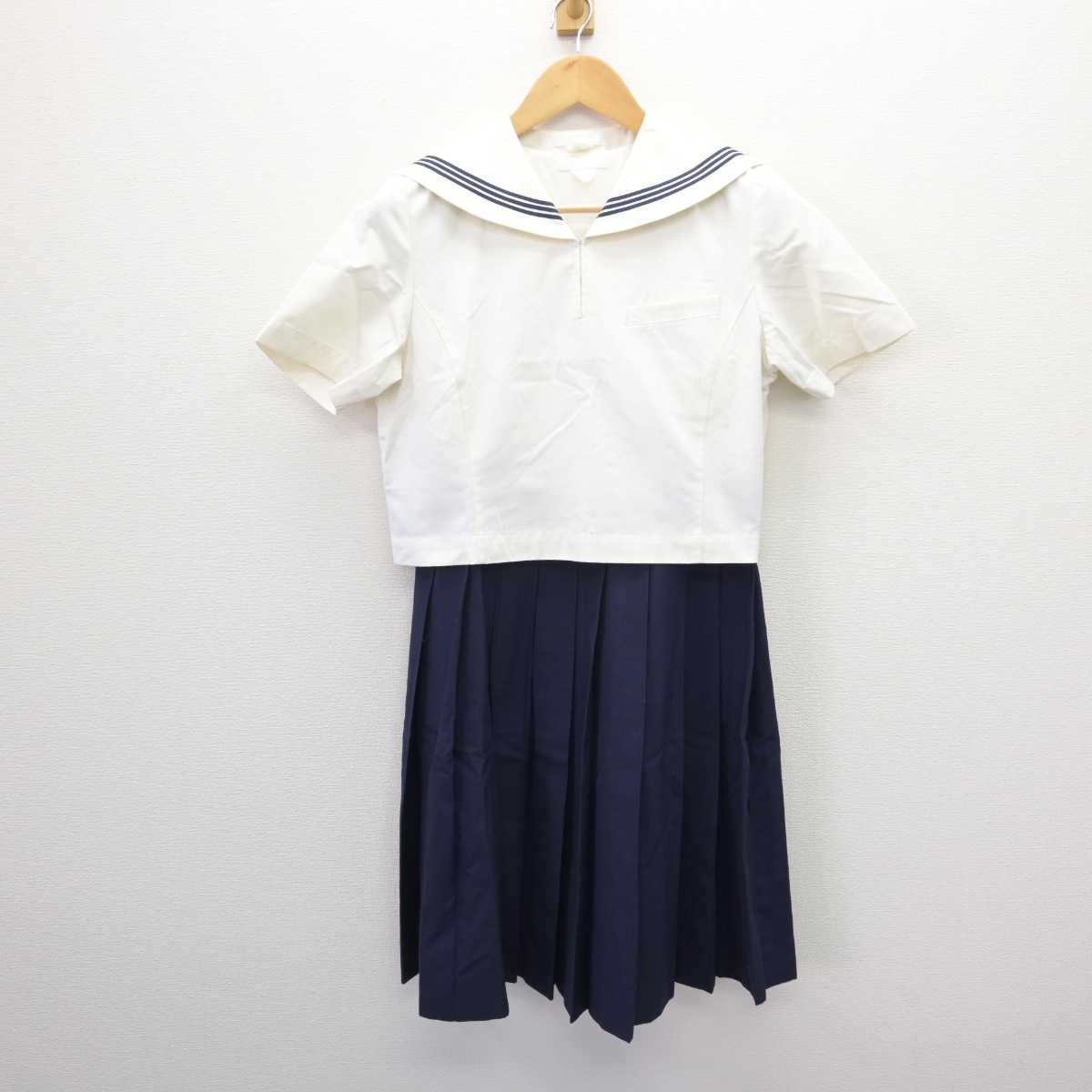 【中古】福岡県 博多女子高等学校 女子制服 3点 セーラー服・ジャンパースカート Sf066999 中古制服通販パレイド