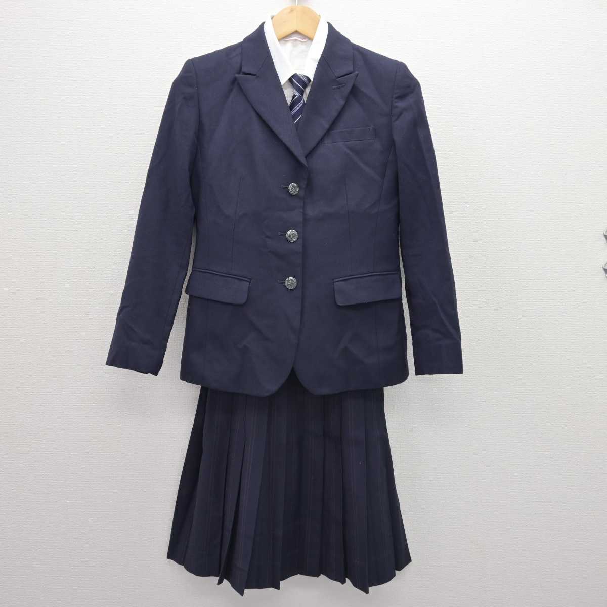 【中古】東京都 大妻中野中学校・高等学校 女子制服 4点 ブレザー・シャツ・スカート Sf067228 中古制服通販パレイド