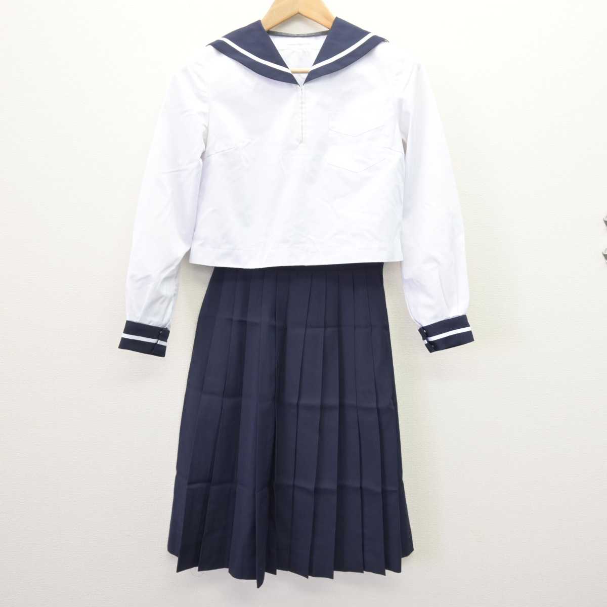 【中古】北海道 北星学園女子中学高等学校 女子制服 3点 セーラー服・セーラー服・スカート Sf067491 中古制服通販パレイド