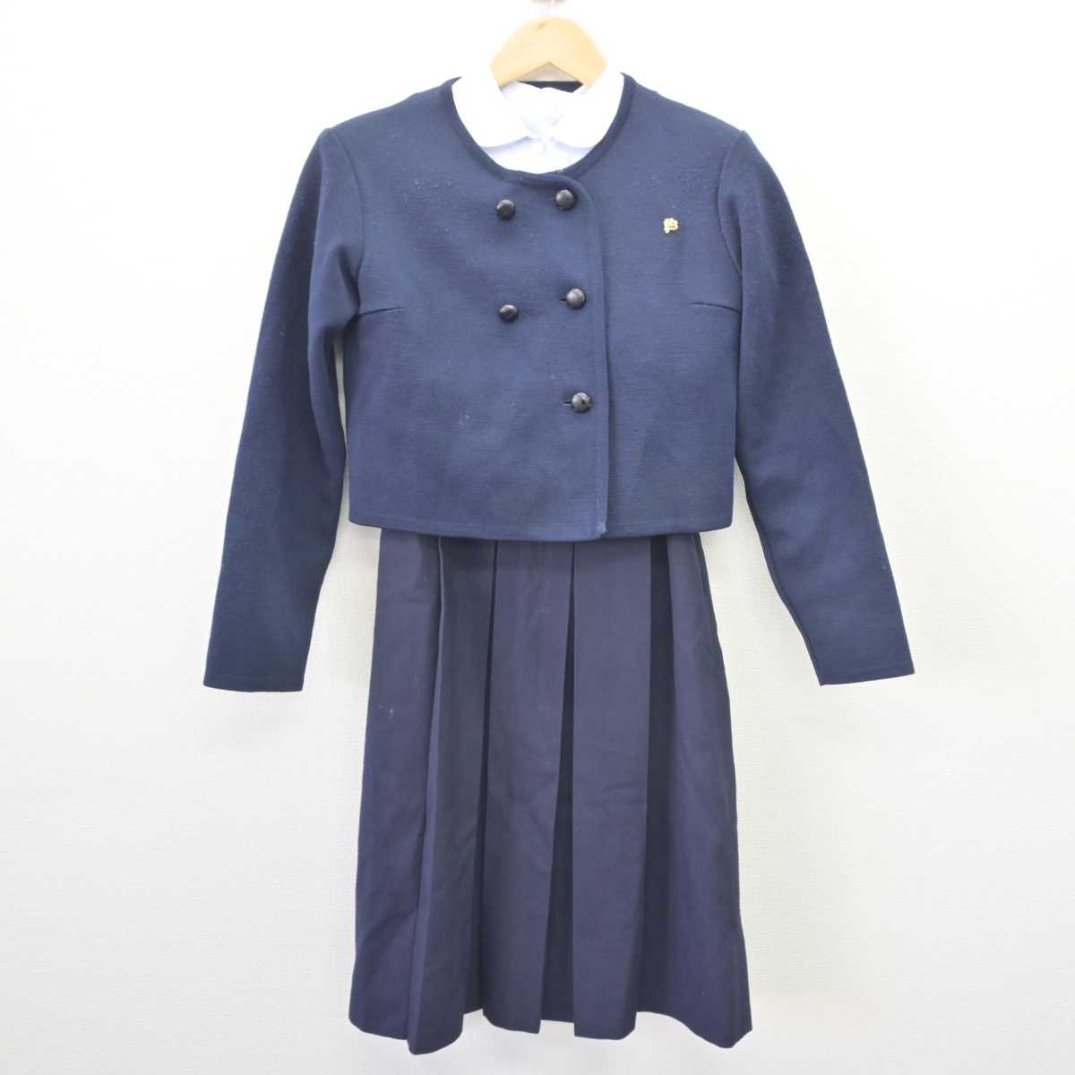 【中古】福岡県 福岡雙葉中学校 女子制服 6点 ブレザー・シャツ・ジャンパースカート Sf068330 中古制服通販パレイド
