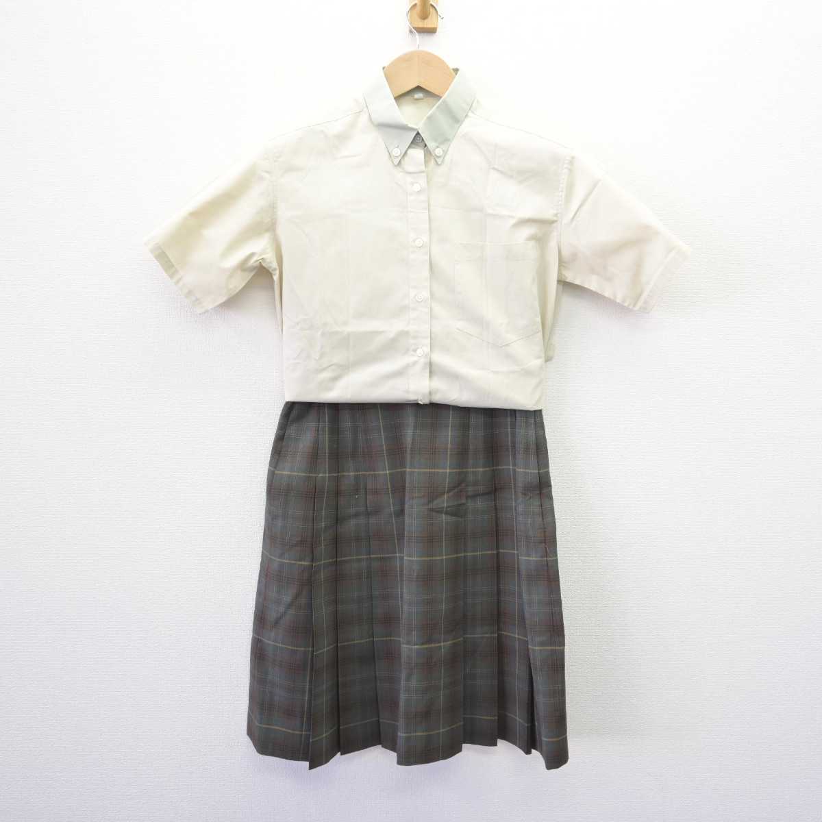 【中古】群馬県 高崎経済大学附属高等学校 女子制服 2点 シャツ・スカート Sf068399 中古制服通販パレイド