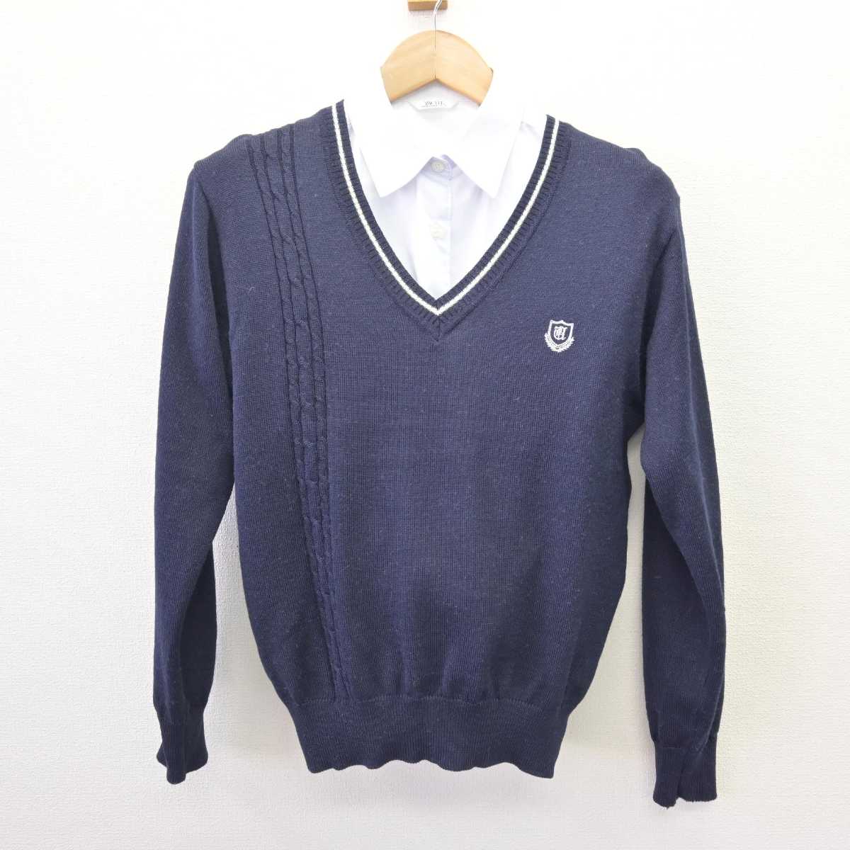 【中古】栃木県 宇都宮短期大学附属中学・高等学校 女子制服 2点 ニット・シャツ Sf068576 中古制服通販パレイド