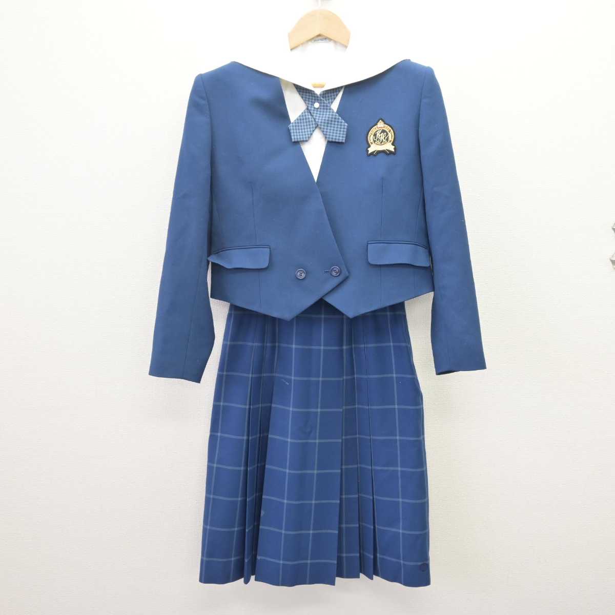 【中古】北海道 北見柏陽高等学校 女子制服 4点 ブレザー・ブラウス・スカート Sf069451 中古制服通販パレイド