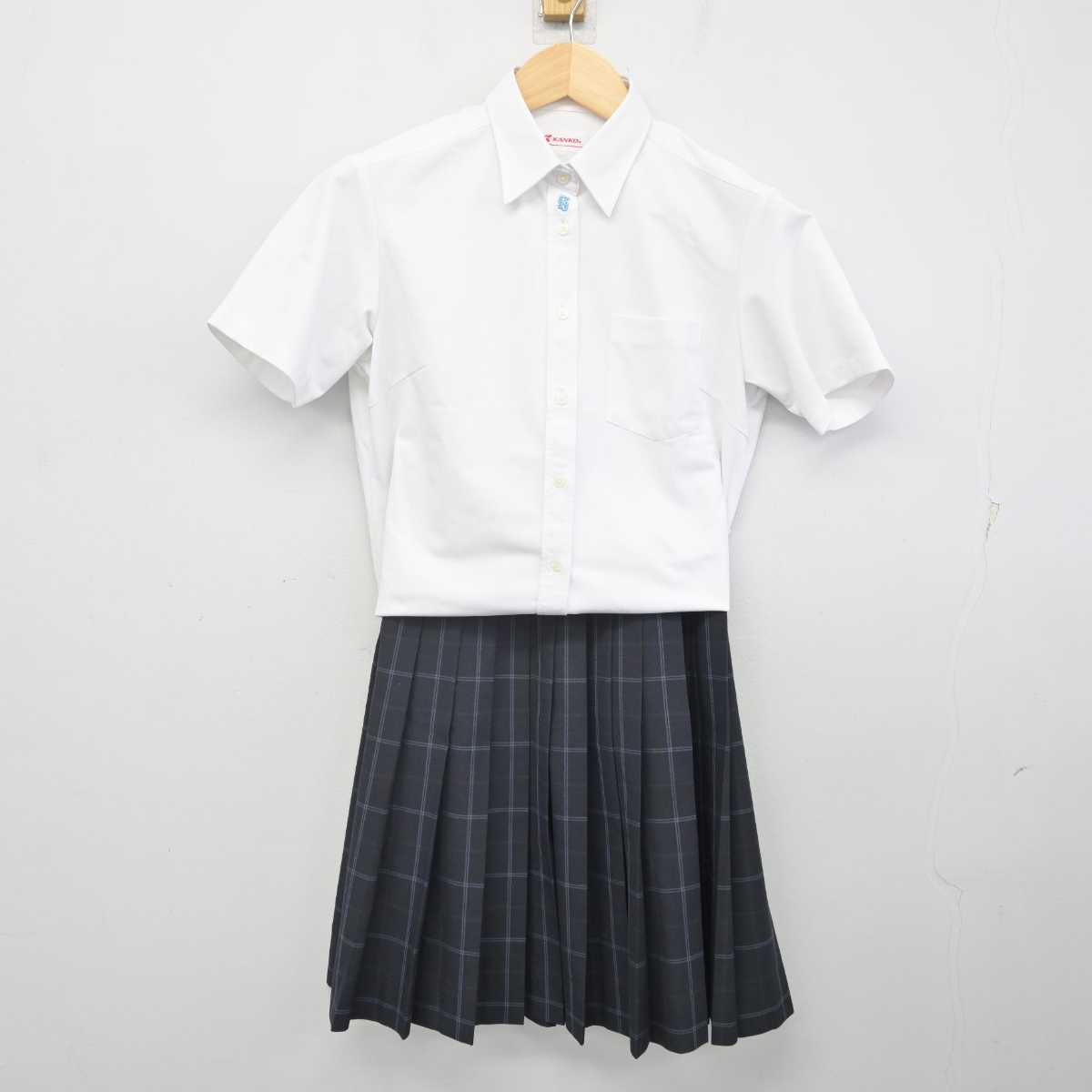 【中古】愛知県 名古屋市立西陵高等学校 女子制服 3点 シャツ・スカート Sf070167 中古制服通販パレイド