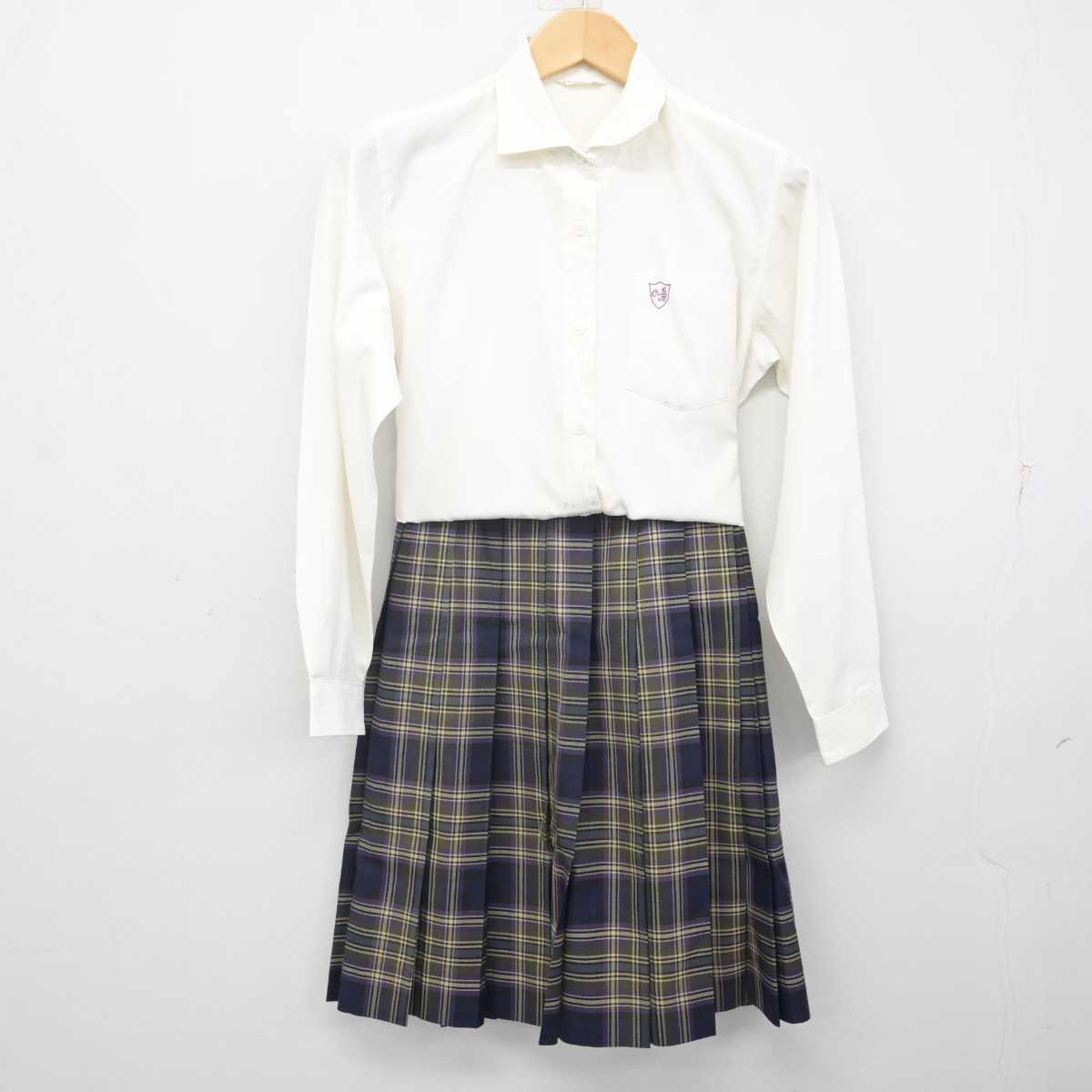 【中古】愛知県 愛知工業大学名電高等学校 女子制服 2点 シャツ・スカート Sf070271 中古制服通販パレイド