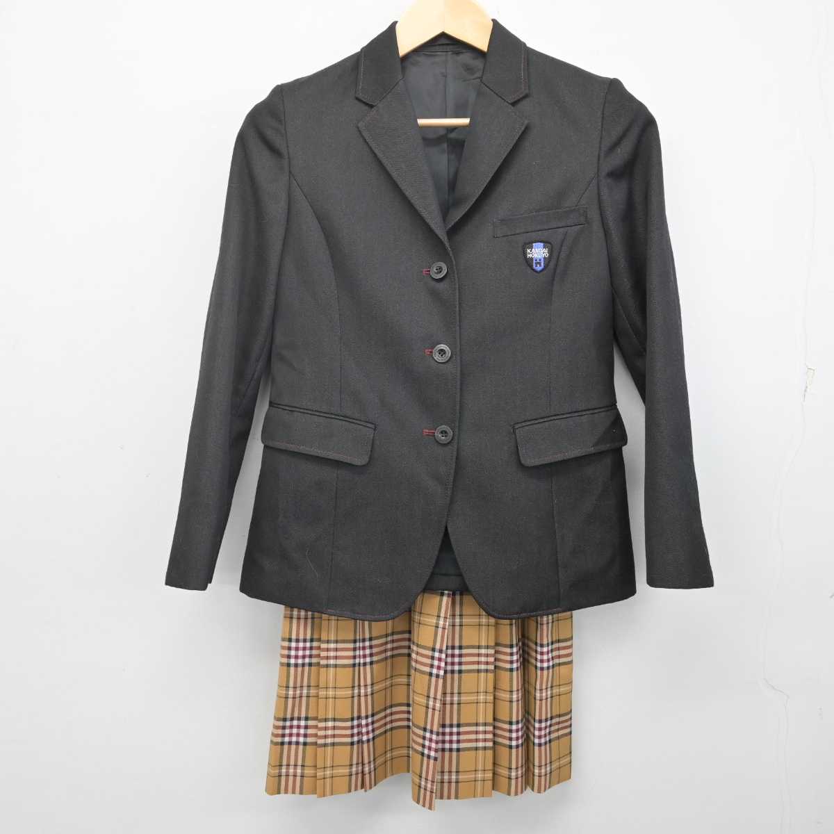 【中古】大阪府 関西大学北陽高等学校・中学校 女子制服 3点 ブレザー・スカート Sf070389 中古制服通販パレイド