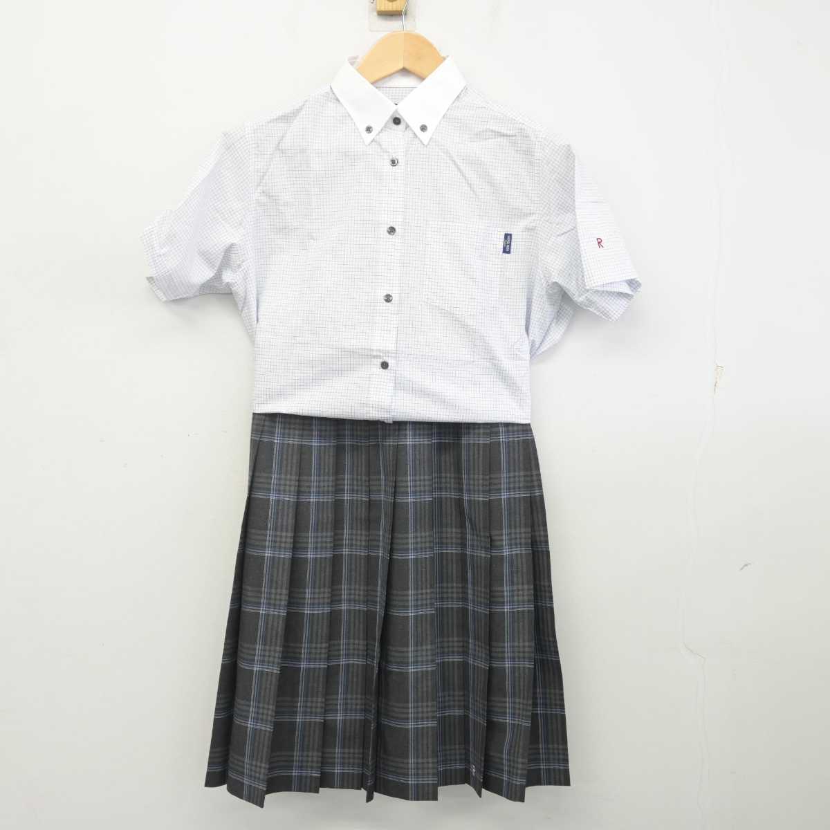 【中古】北海道 立命館慶祥高等学校 女子制服 3点 シャツ・スカート Sf070579 中古制服通販パレイド