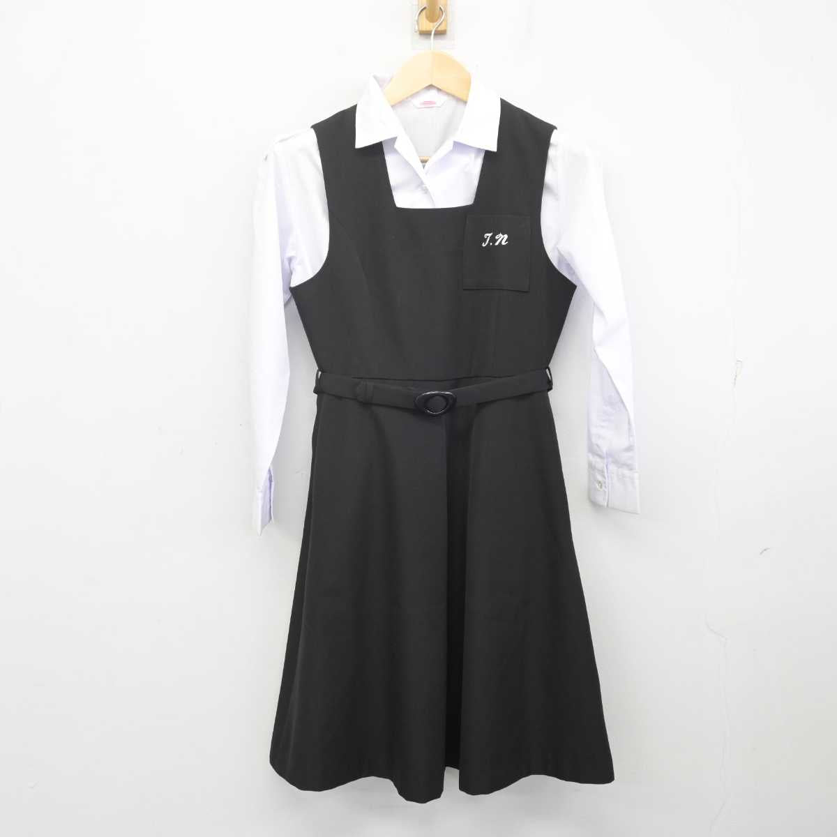 【中古】徳島県 富岡西高等学校 女子制服 2点 シャツ・ジャンパースカート Sf070589 中古制服通販パレイド