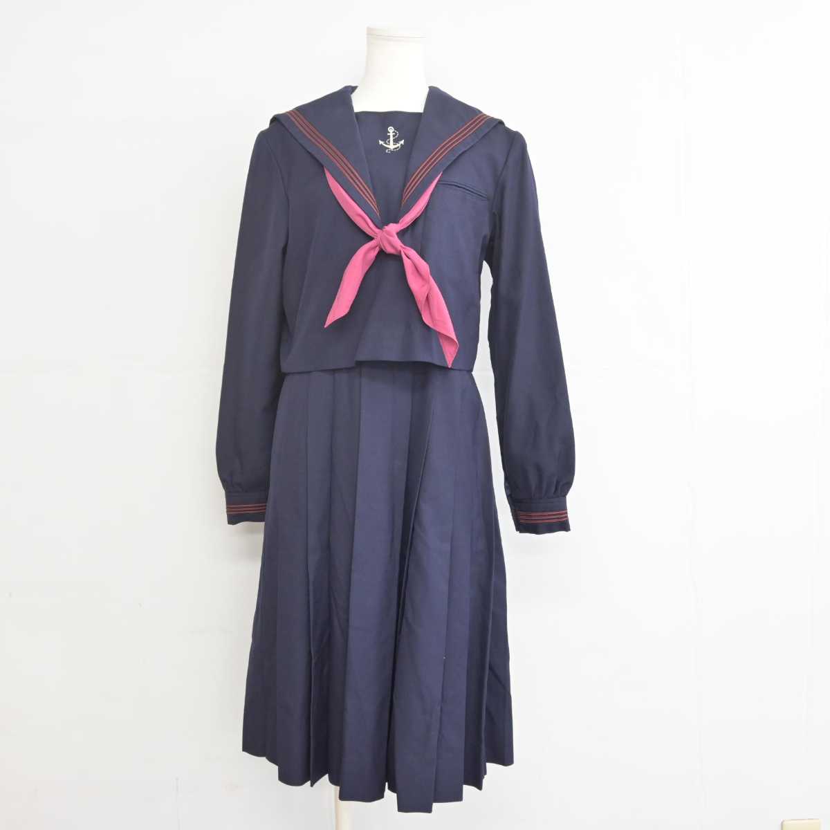 【中古】福岡県 福岡女学院中学校・高等学校 女子制服 3点 セーラー服・ジャンパースカート Sf070651 中古制服通販パレイド