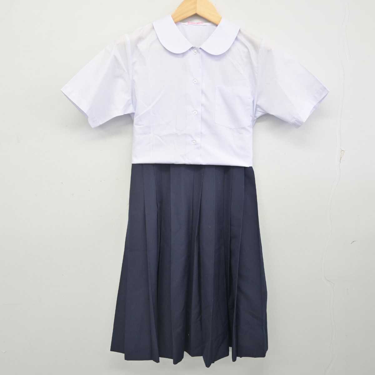 【中古】神奈川県 鶴嶺中学校 女子制服 2点 シャツ・スカート Sf071379 中古制服通販パレイド