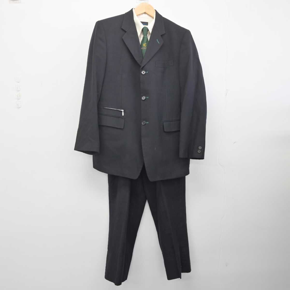 【中古】愛媛県 新田高等学校 男子制服 4点 ブレザー・シャツ・ズボン Sf071602 中古制服通販パレイド