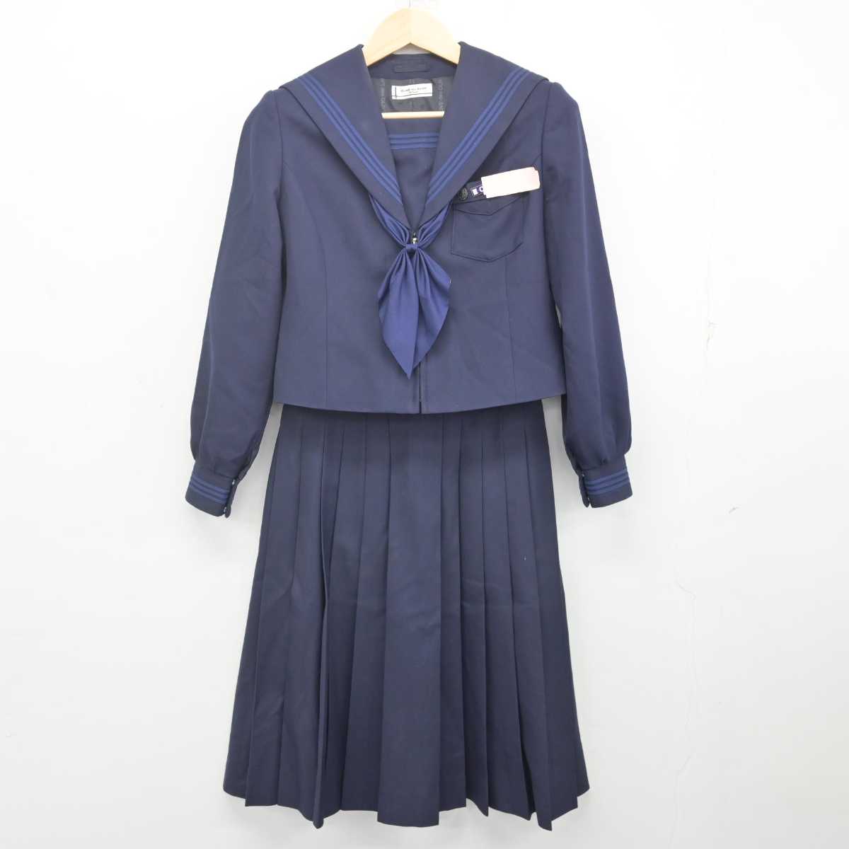 【中古】北海道 北海道教育大学附属函館中学校 女子制服 3点 セーラー服・スカート Sf071673 中古制服通販パレイド
