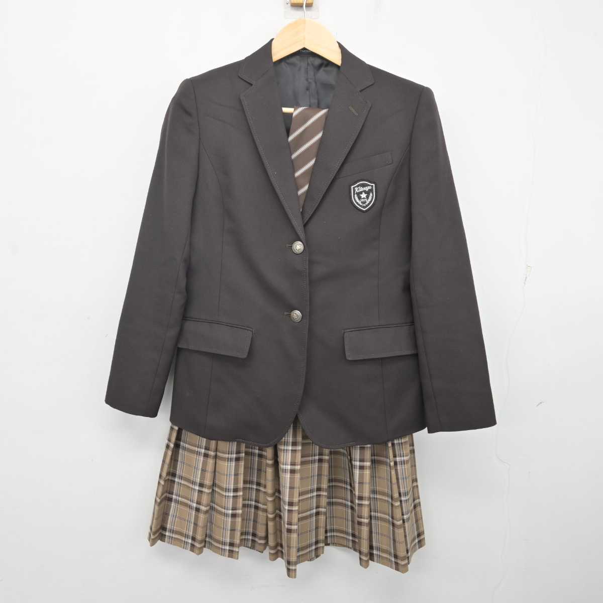【中古】京都府 北嵯峨高等学校 女子制服 3点 ブレザー・スカート Sf071941 中古制服通販パレイド