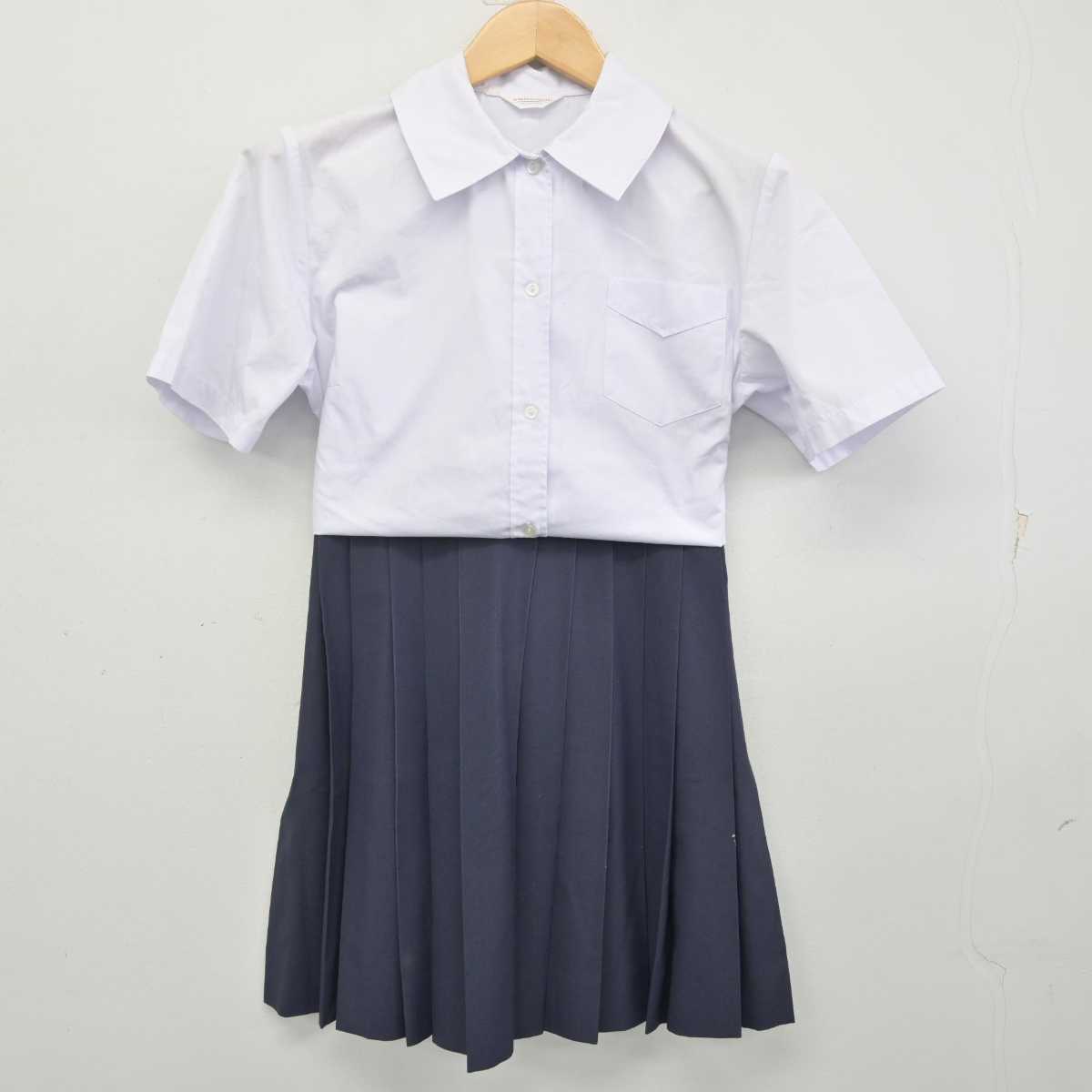 【中古】神奈川県 江陽中学校 女子制服 2点 シャツ・スカート Sf072038 中古制服通販パレイド