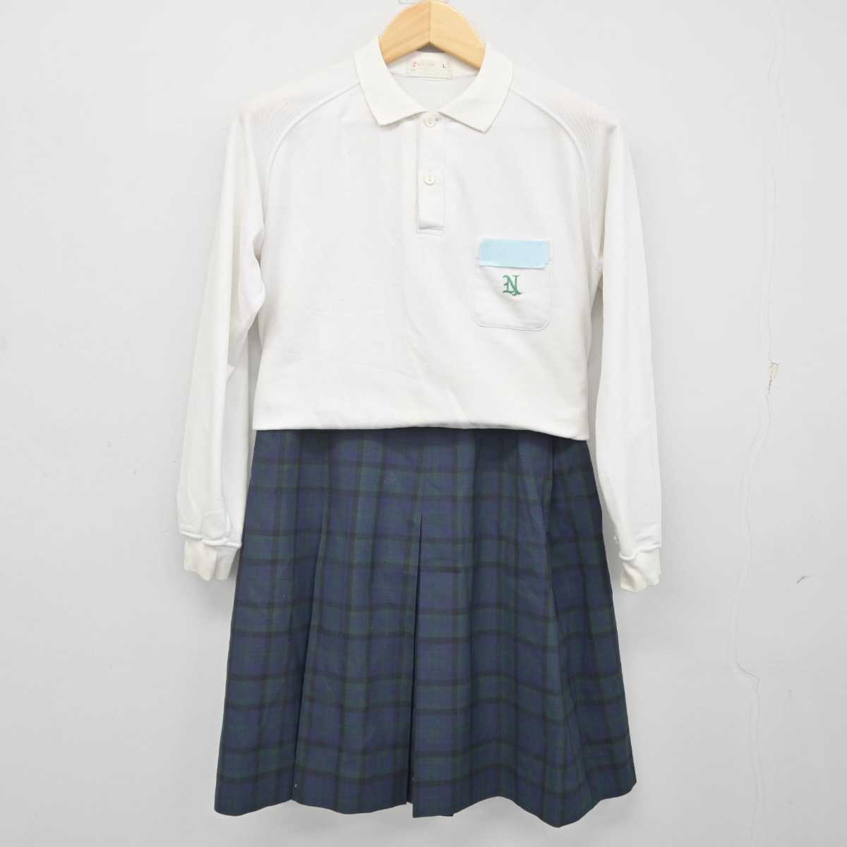 【中古】京都府 西城陽中学校 女子制服 2点 シャツ・スカート Sf072052 中古制服通販パレイド