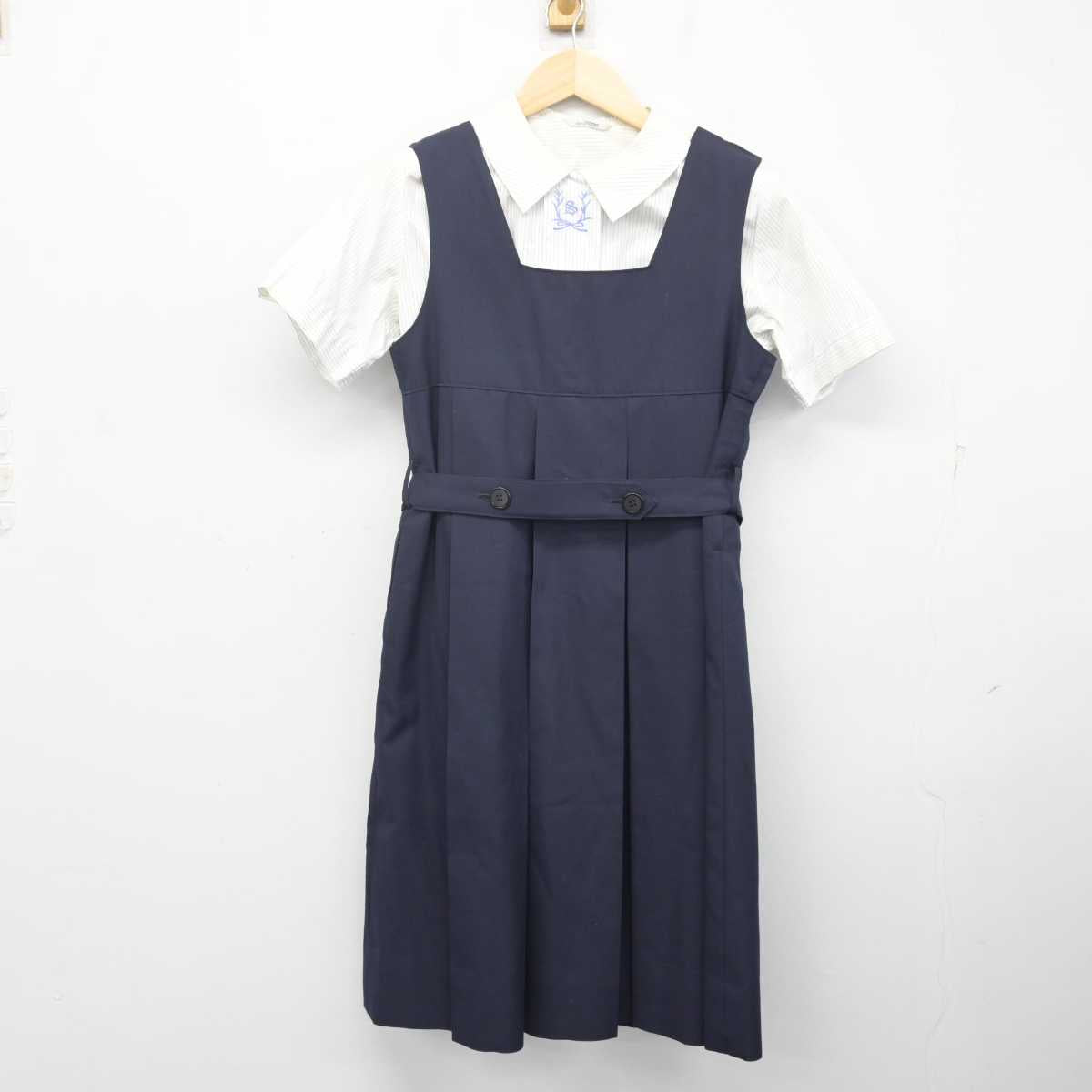 【中古】長野県 長野清泉女学院中学･高等学校 女子制服 3点 シャツ・ジャンパースカート Sf072071 中古制服通販パレイド