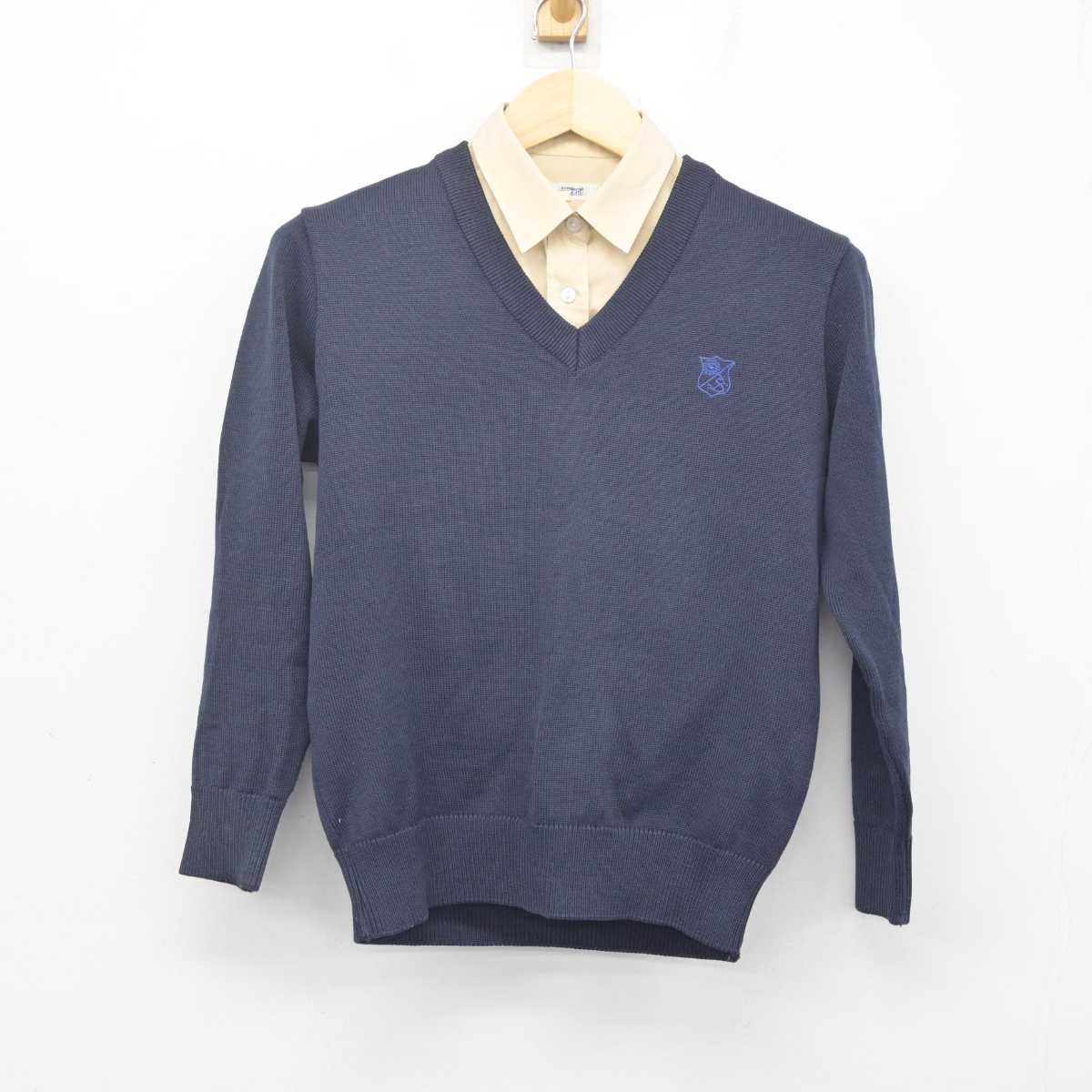 【中古】長野県 長野清泉女学院中学･高等学校 女子制服 2点 ニット・シャツ Sf072072 中古制服通販パレイド