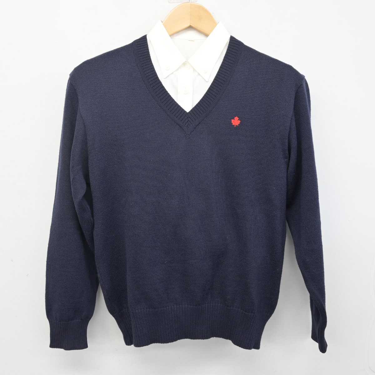 【中古】愛知県 名古屋国際中・高等学校 女子制服 2点 ニット・シャツ Sf072638 中古制服通販パレイド