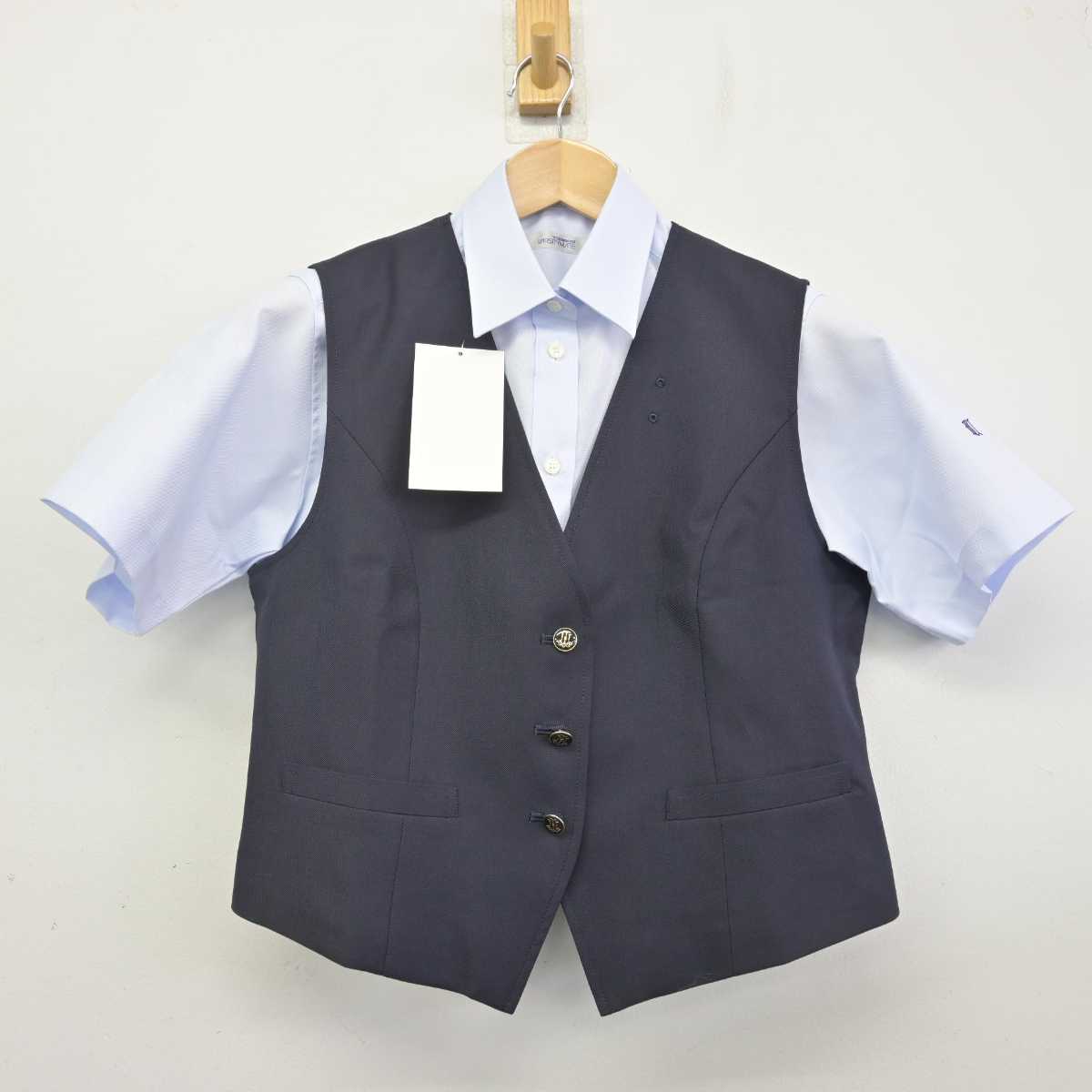 【中古】埼玉県 浦和実業学園高等学校 女子制服 2点 ベスト・シャツ Sf072863 中古制服通販パレイド