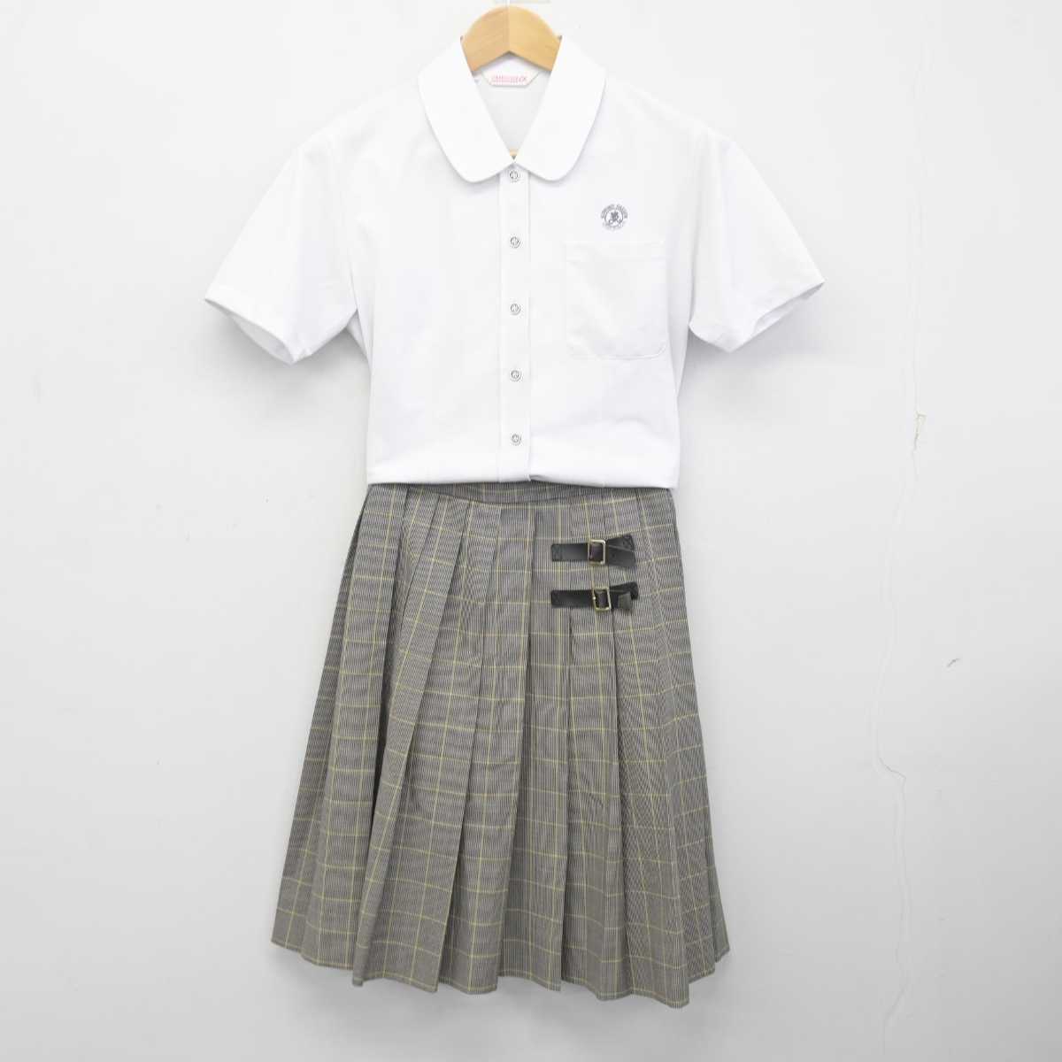 【中古】福岡県 久留米学園高等学校 女子制服 3点 シャツ・スカート Sf072982 中古制服通販パレイド