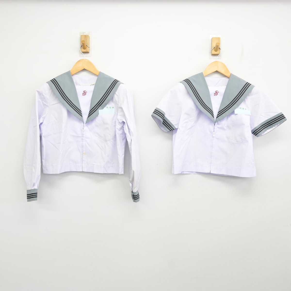 【中古】宮崎県 住吉中学校 女子制服 2点 セーラー服 Sf073391 中古制服通販パレイド