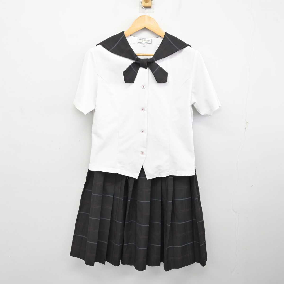 【中古】福岡県 九州産業大学付属九州産業高等学校 女子制服 3点 セーラー服・スカート Sf073444 中古制服通販パレイド