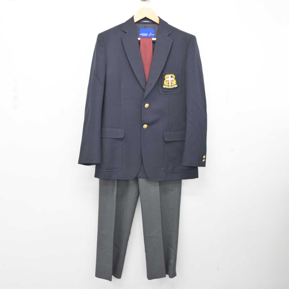【中古】兵庫県 関西学院中学部・高等部 男子制服 3点 ブレザー・ズボン Sf073699 中古制服通販パレイド