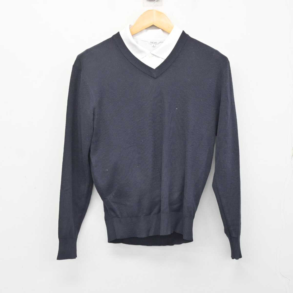 【中古】兵庫県 伊丹市立南中学校 女子制服 2点 ニット・シャツ Sf073703 中古制服通販パレイド