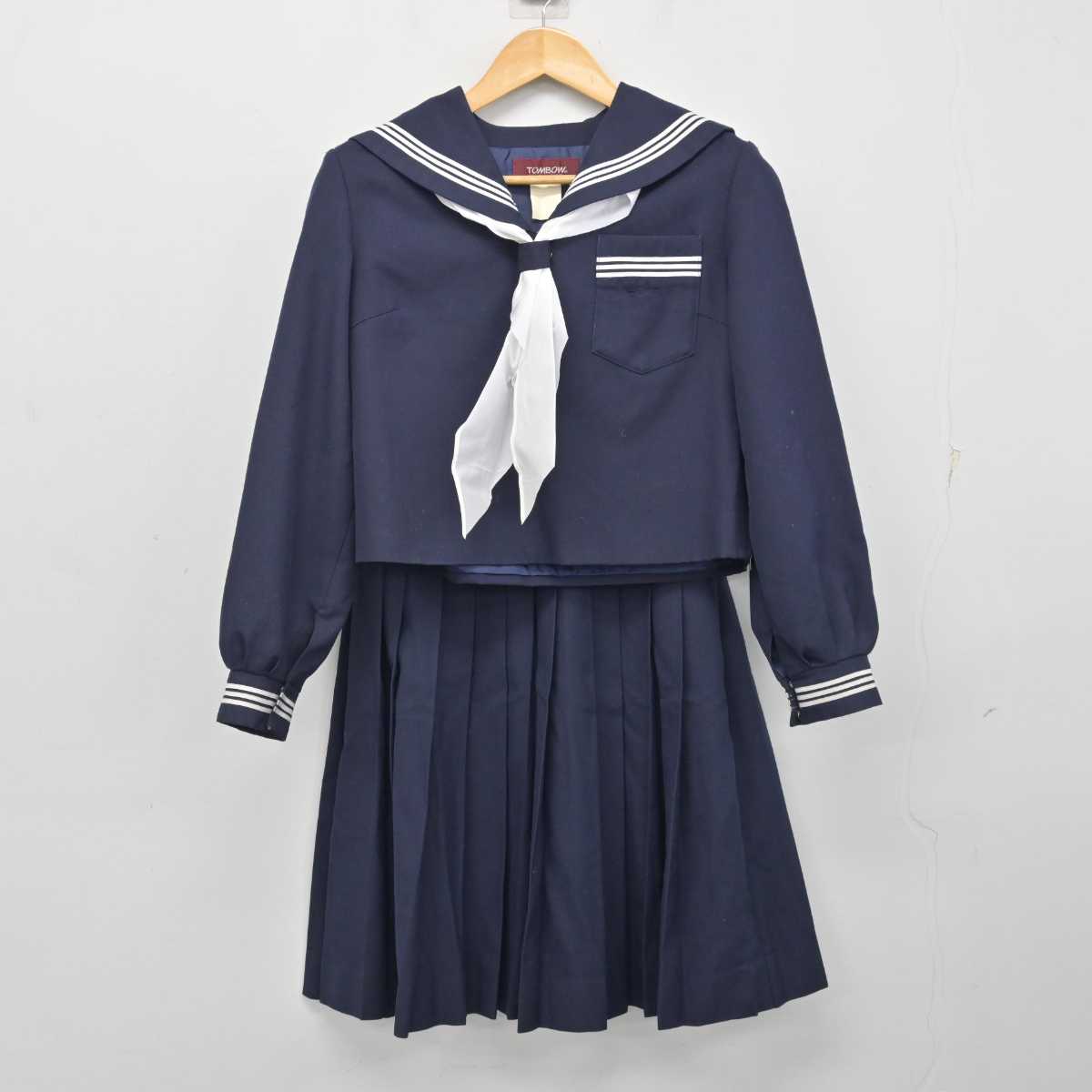 【中古】広島県 高西中学校 女子制服 3点 セーラー服・スカート Sf073710 中古制服通販パレイド
