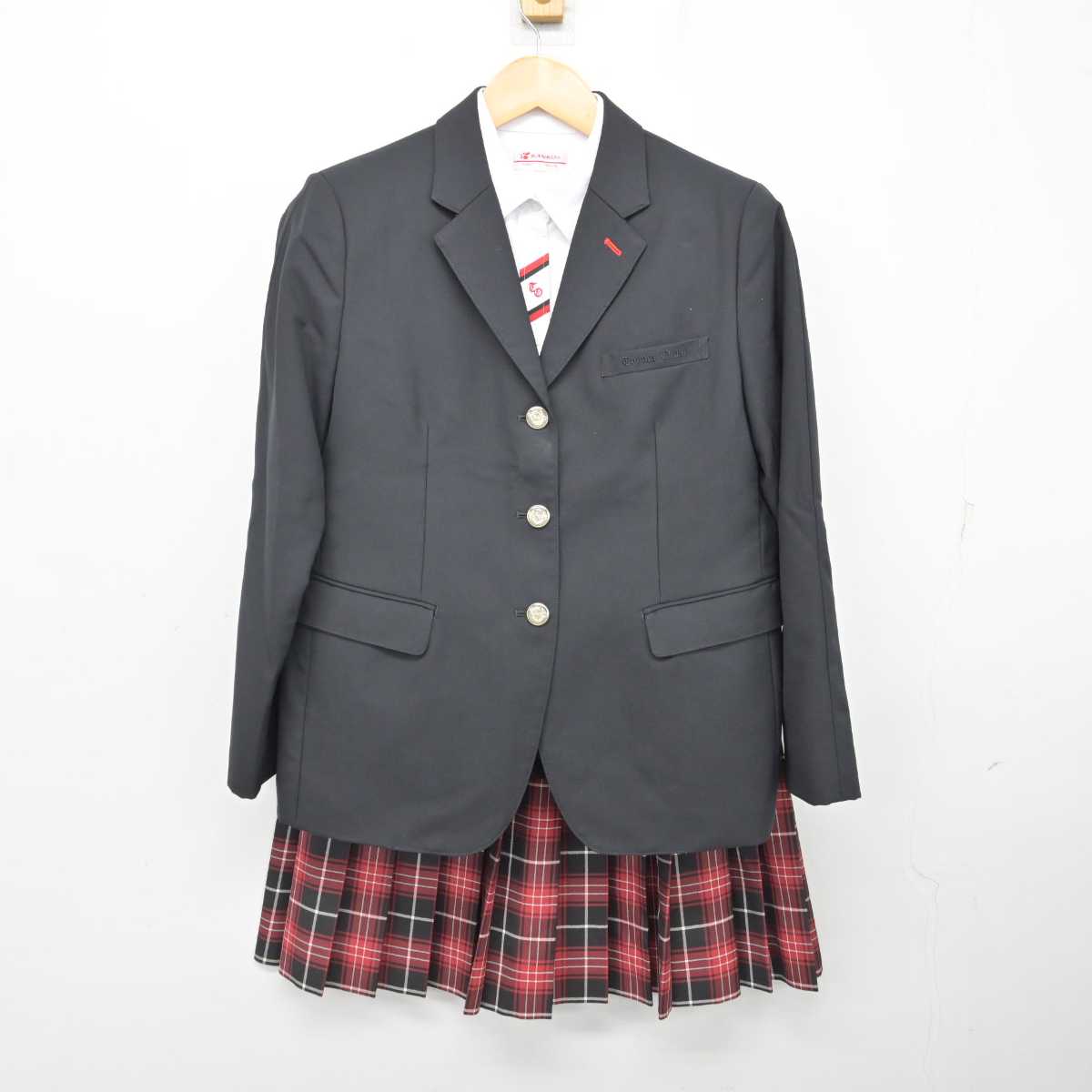 【中古】愛知県 豊田大谷高等学校 女子制服 3点 ブレザー・シャツ・スカート Sf073773 中古制服通販パレイド