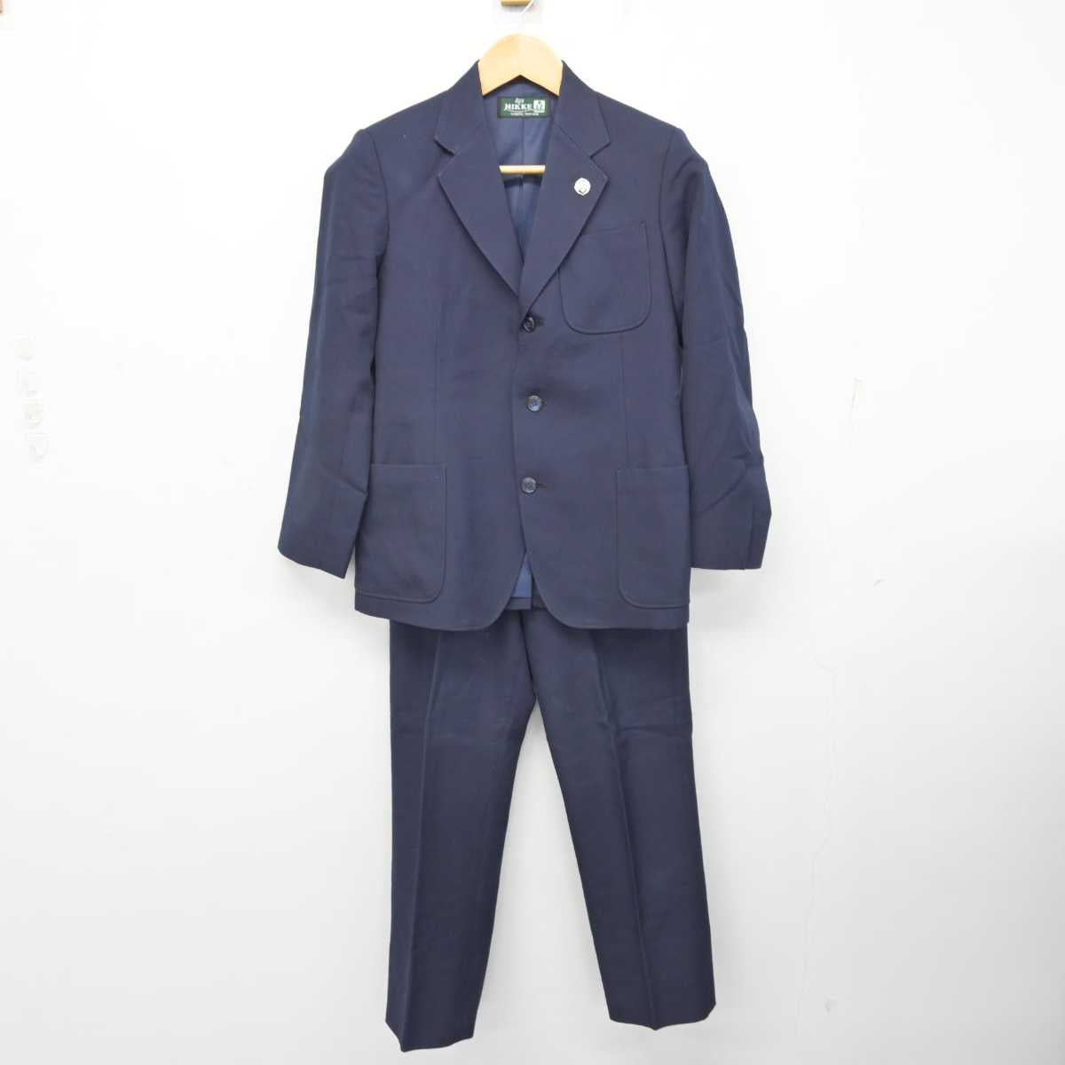 【中古】東京都 鶴川第二中学校 男子制服 3点 ブレザー・ズボン Sf073896 中古制服通販パレイド
