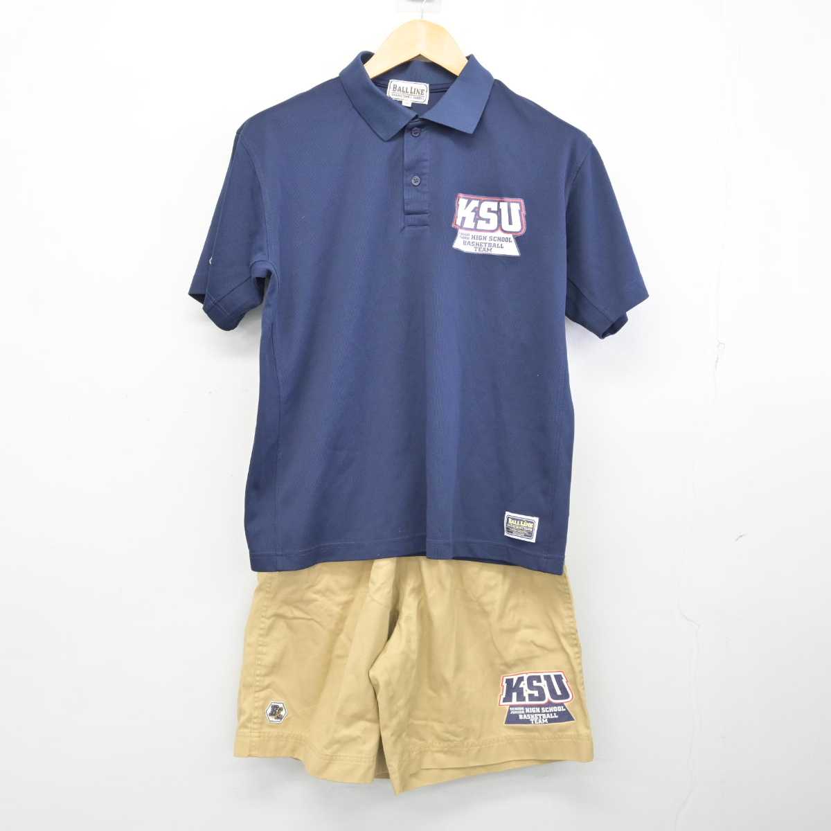 【中古】京都府 京都産業大学附属中学校バスケットボール部ユニフォーム 女子制服 3点 部活ユニフォーム 上・部活ユニフォーム 上・部活ユ