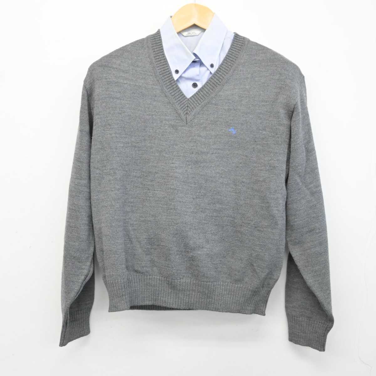 【中古】茨城県 波崎柳川高等学校 女子制服 2点 ニット・シャツ Sf075670 中古制服通販パレイド