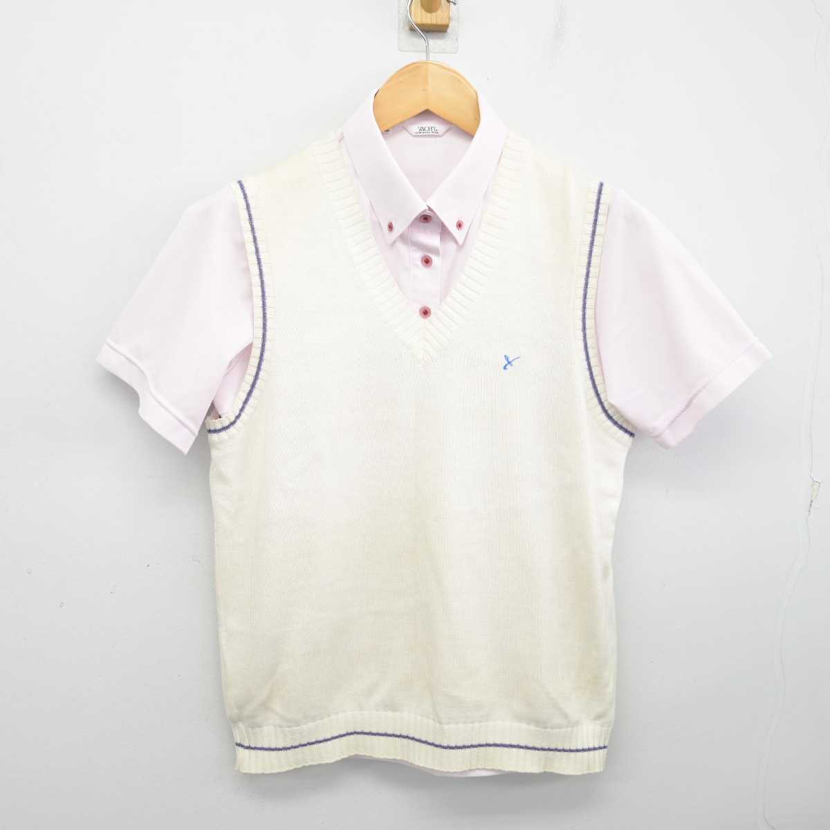 【中古】埼玉県 山村学園高等学校 女子制服 2点 ニットベスト・シャツ Sf075737 中古制服通販パレイド