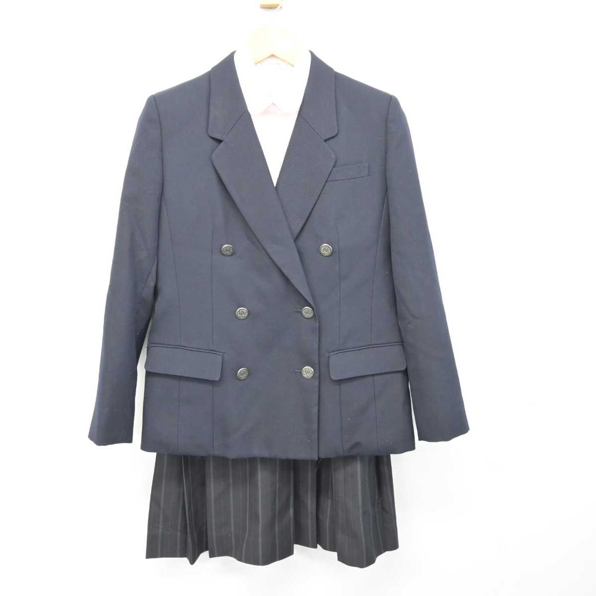 【中古】埼玉県 久喜高等学校 女子制服 3点 ブレザー・シャツ・スカート Sf076037 中古制服通販パレイド