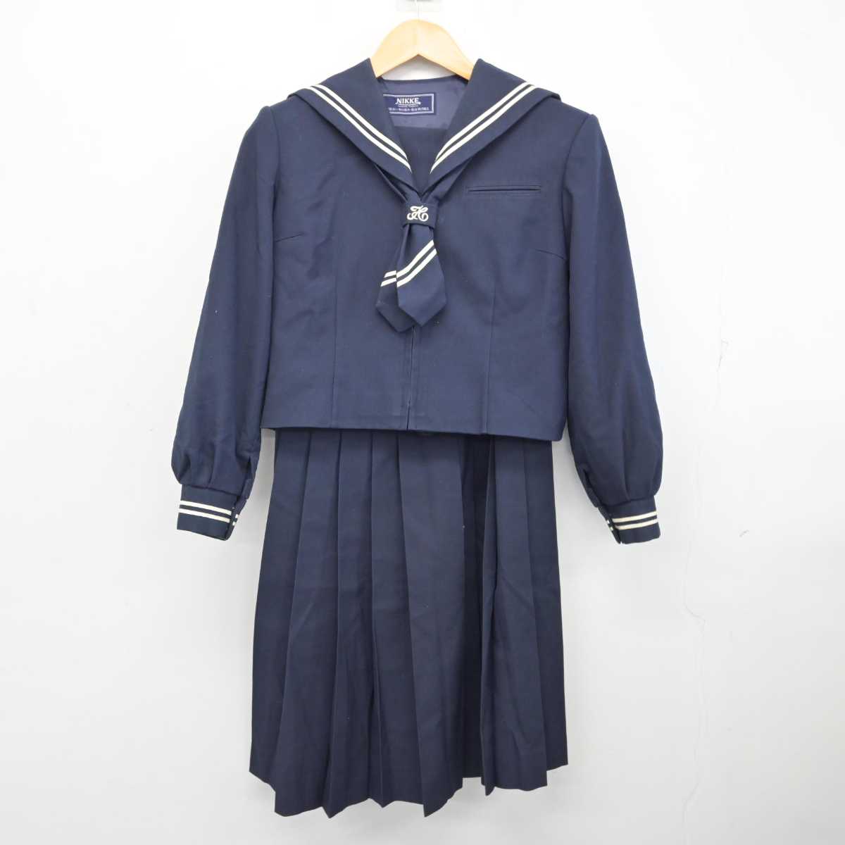 【中古】埼玉県 菖蒲中学校旧制服 女子制服 5点 セーラー服・シャツ・ジャンパースカート Sf076051 中古制服通販パレイド