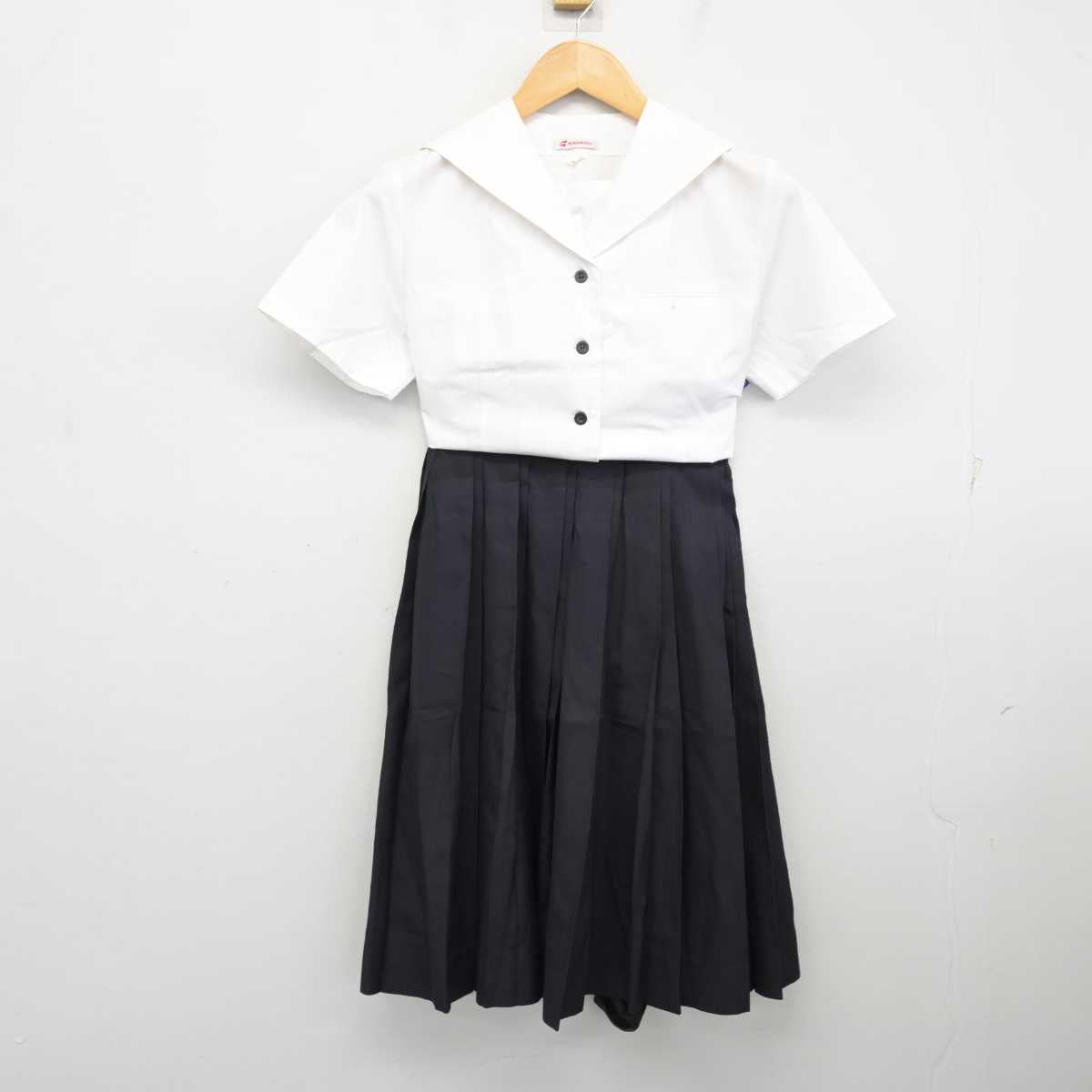 【中古】宮城県 仙台青陵中等教育学校 女子制服 3点 セーラー服・スカート Sf076127 中古制服通販パレイド