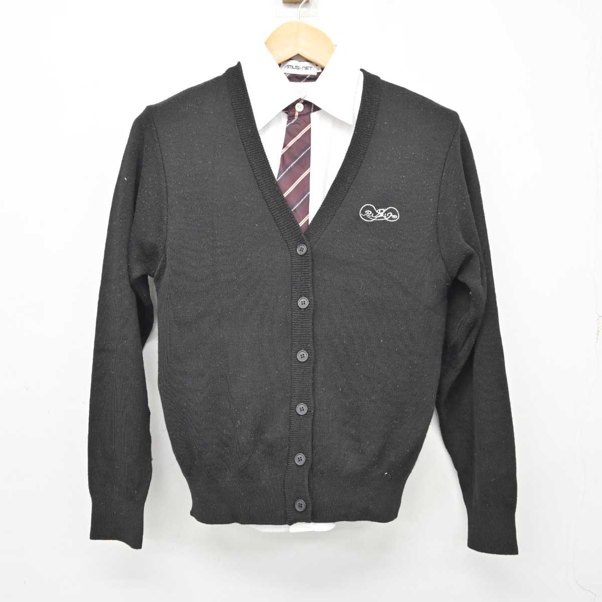 【中古】青森県 八戸理容美容専門学校 女子制服 2点 ニット・シャツ Sf076220 中古制服通販パレイド