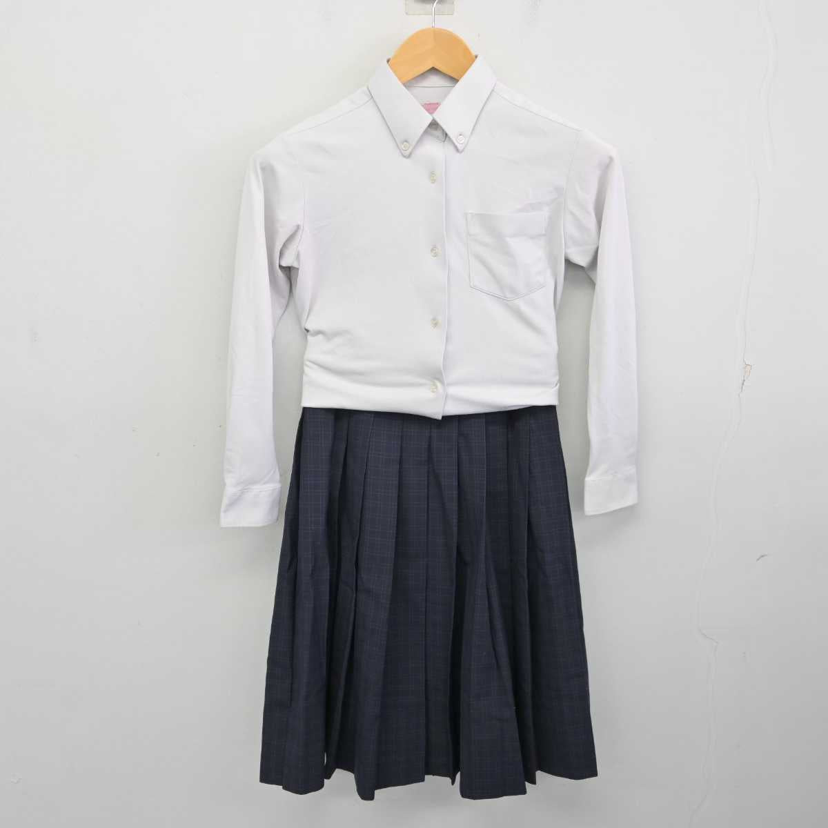 【中古】福岡県 福岡市立中学校標準服 女子制服 2点 シャツ・スカート Sf076338 中古制服通販パレイド