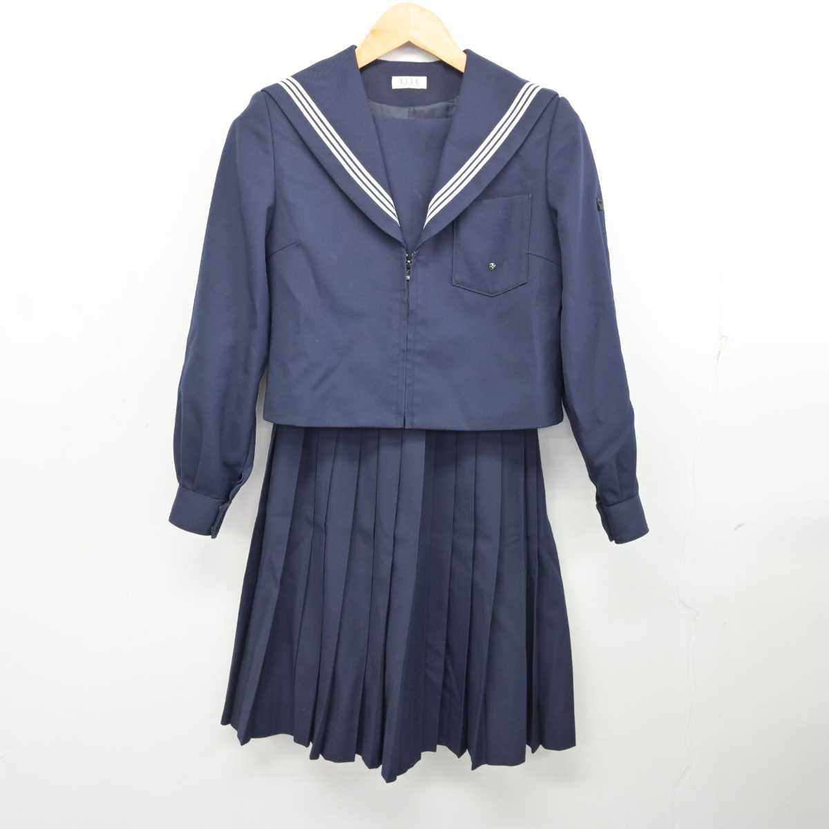 【中古】愛知県 一宮市立木曽川中学校 女子制服 2点 セーラー服・スカート Sf076397 中古制服通販パレイド