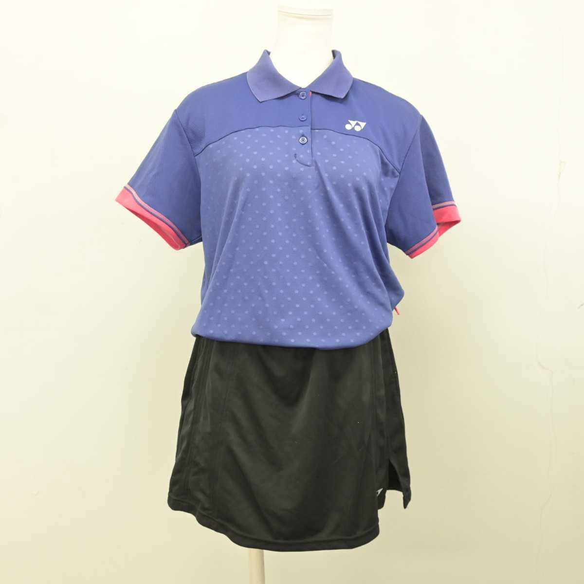 【中古】山形県 山本学園高等学校テニス部ユニフォーム 女子制服 2点 部活ユニフォーム 上・部活ユニフォーム 下 Sf076583