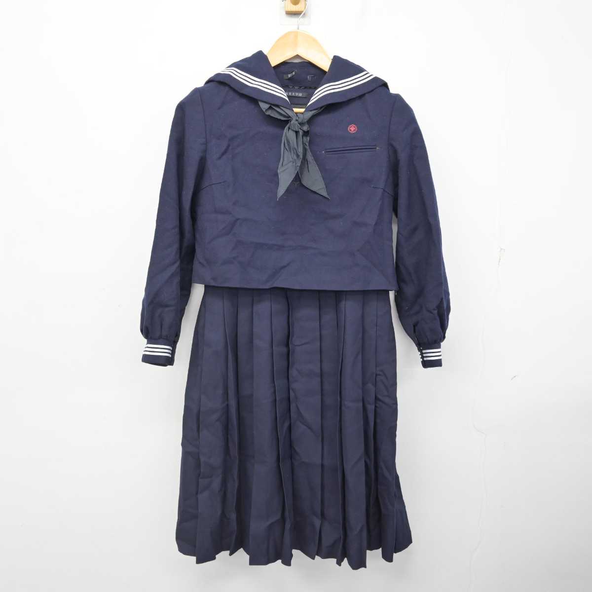 【中古】福岡県 筑紫女学園高等学校 女子制服 3点 セーラー服・ジャンパースカート Sf076808 中古制服通販パレイド