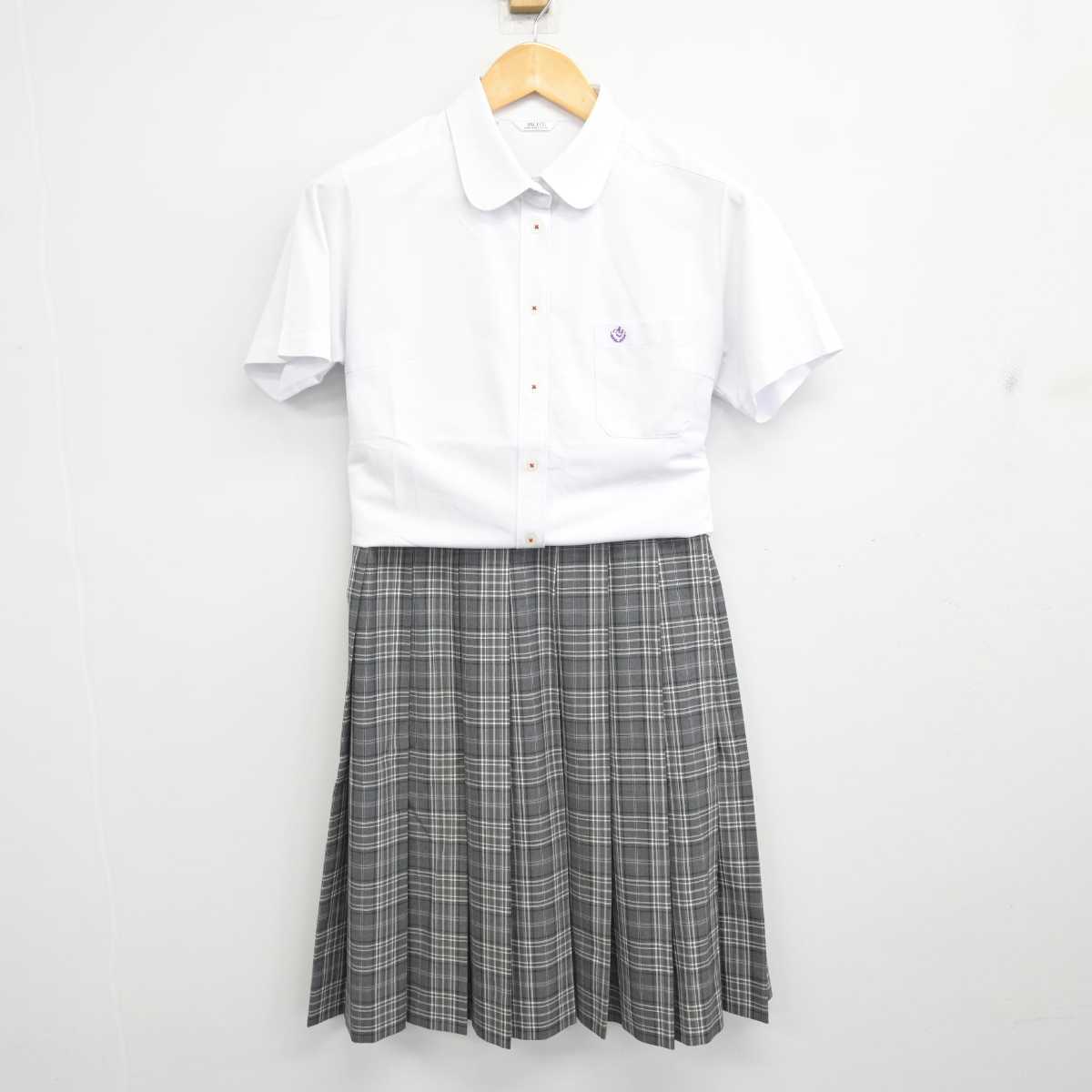 【中古】兵庫県 明石城西高等学校 女子制服 2点 シャツ・スカート Sf077054 中古制服通販パレイド