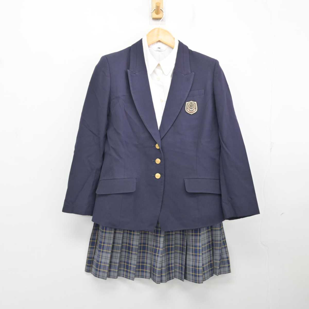 【中古】千葉県 千葉学芸高等学校 女子制服 4点 ブレザー・ベスト・シャツ・スカート Sf077065 中古制服通販パレイド