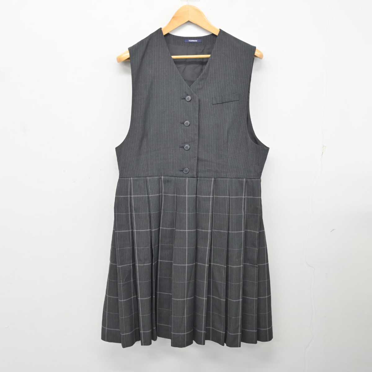 【中古】佐賀県 佐賀女子短期大学付属佐賀女子高等学校 女子制服 1点 ジャンパースカート Sf077275 中古制服通販パレイド