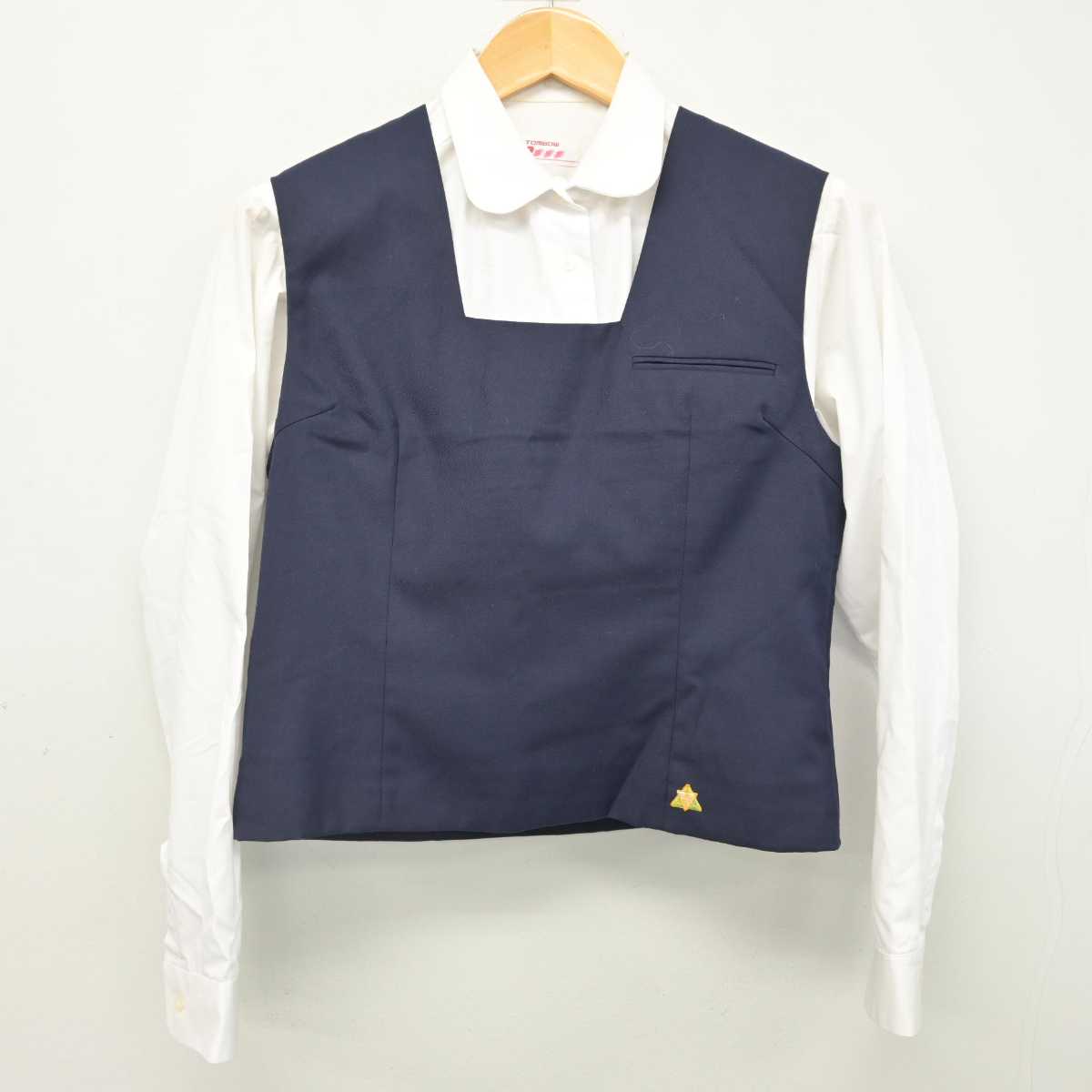 【中古】北海道 東白石中学校 女子制服 2点 ベスト・シャツ Sf077352 中古制服通販パレイド