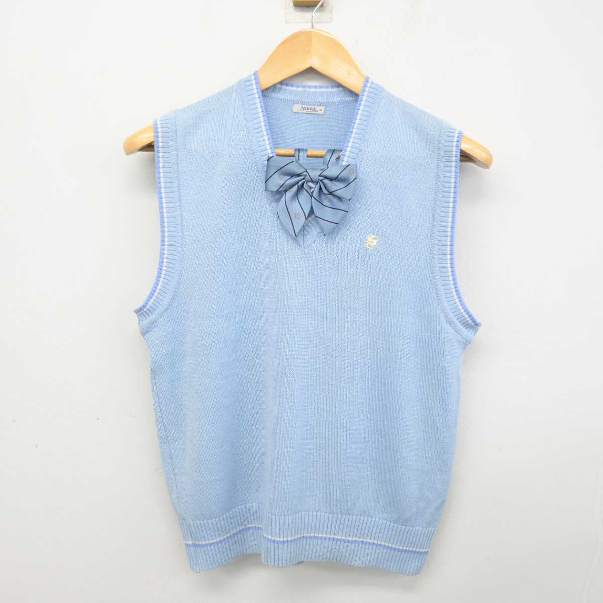【中古】千葉県 志学館高等部 女子制服 2点 ニットベスト Sf077961 中古制服通販パレイド