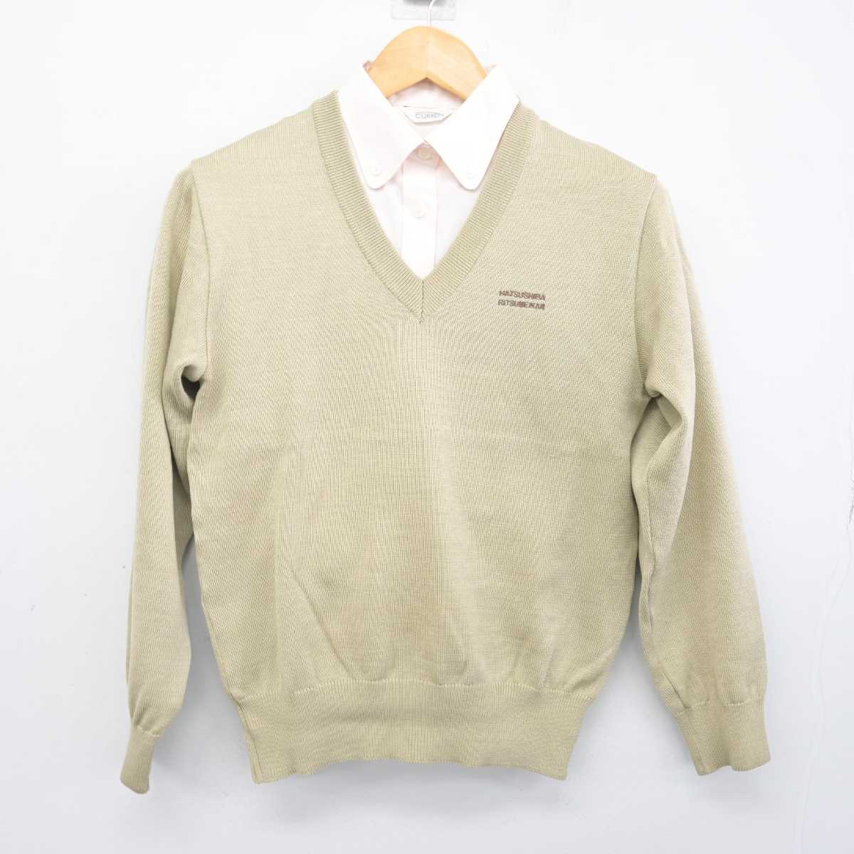 【中古】大阪府 初芝立命館高等学校旧制服 女子制服 2点 ニット・シャツ Sf077999 中古制服通販パレイド